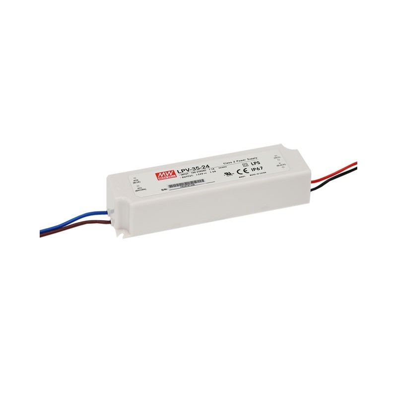 Mean Well IP67 power supply, 35W, 24V (LPV-35-24) | Ledpoint S.r.l.