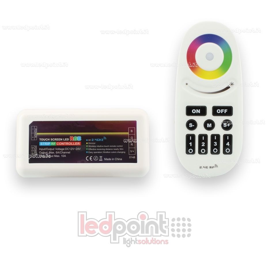 Ledpoint S.r.l. | Controller RGB 4 zone 12/24V, max. 10A, versione 2.0