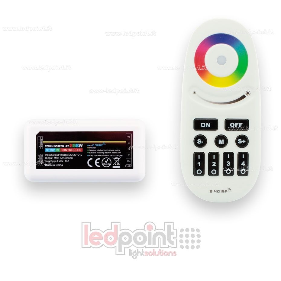 Ledpoint S.r.l. | RGBW LED strip controller, 4 zones,12/24V, max. 10A