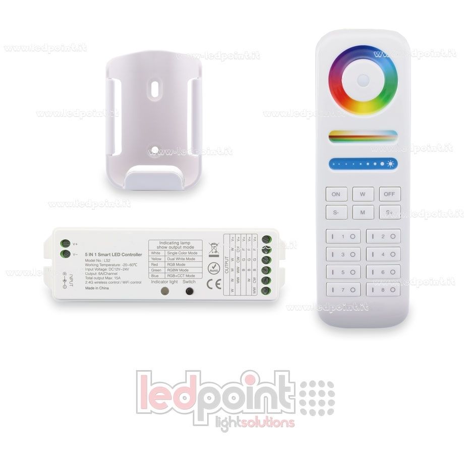 Ledpoint S.r.l. | Controller RGB+CCT 8 zone, 12/24V, 15A