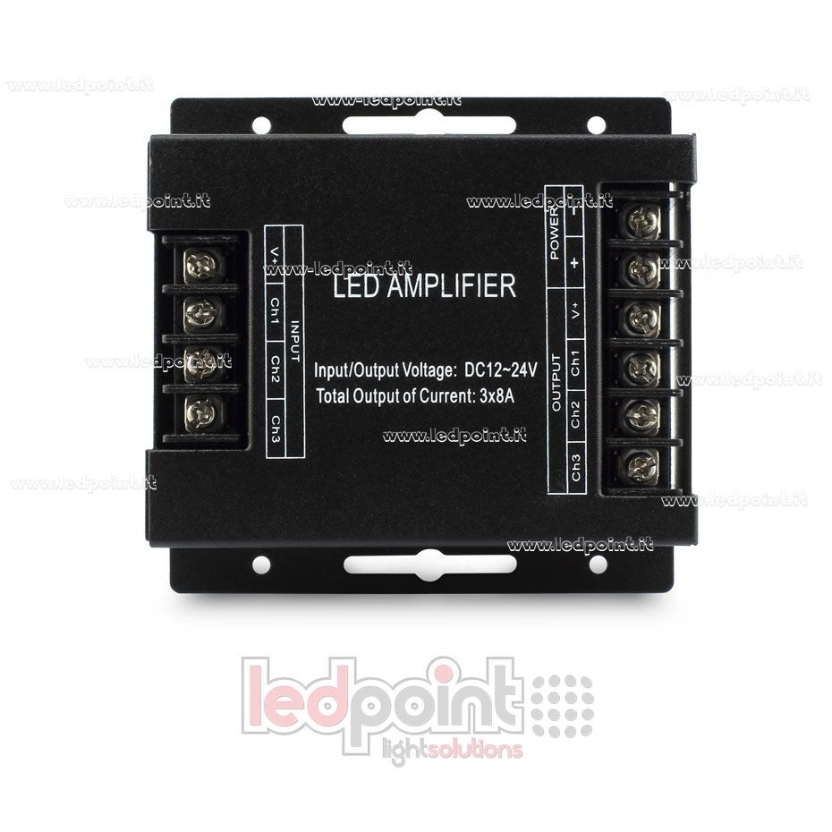 Ledpoint S.r.l. | RGB signal amplifier 12-24V 24A (3 channels with 8A)