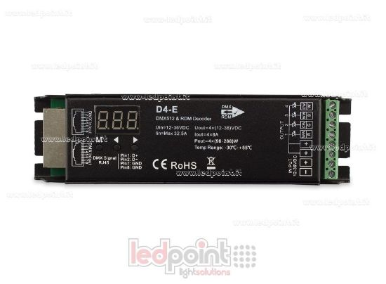 Ledpoint S.r.l. | DMX 512 & RDM decoder, 4-channels 8A each, voltage 12 ...