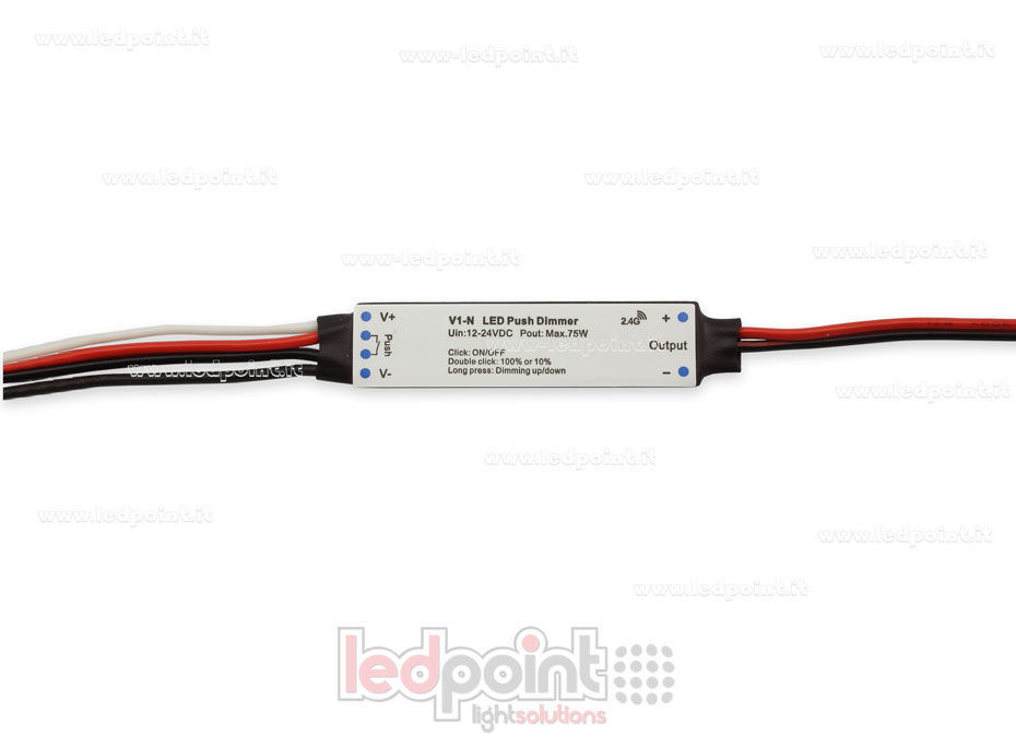 Ledpoint S.r.l. | 12/24V, 1ch 3A/CH, RF 2.4G single-colour mini dimmer ...