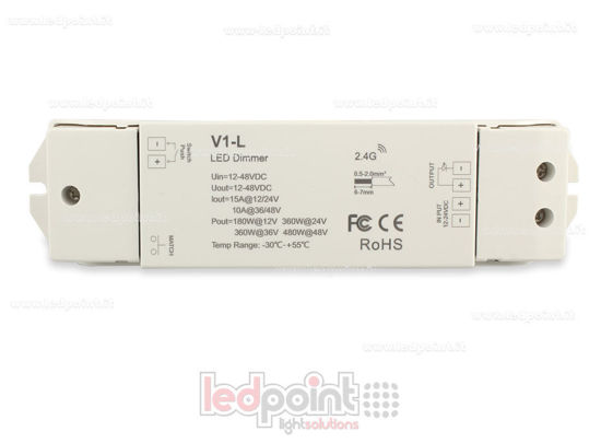 Ledpoint S.r.l. | Single colour dimmer receiver with push dim, 1ch*15A ...