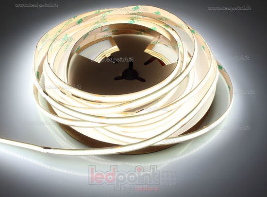 Ledpoint S.r.l. | Striscia led COB 5m bianco 4000K CRI Ra>90 378led/m 24V 9,6W/m