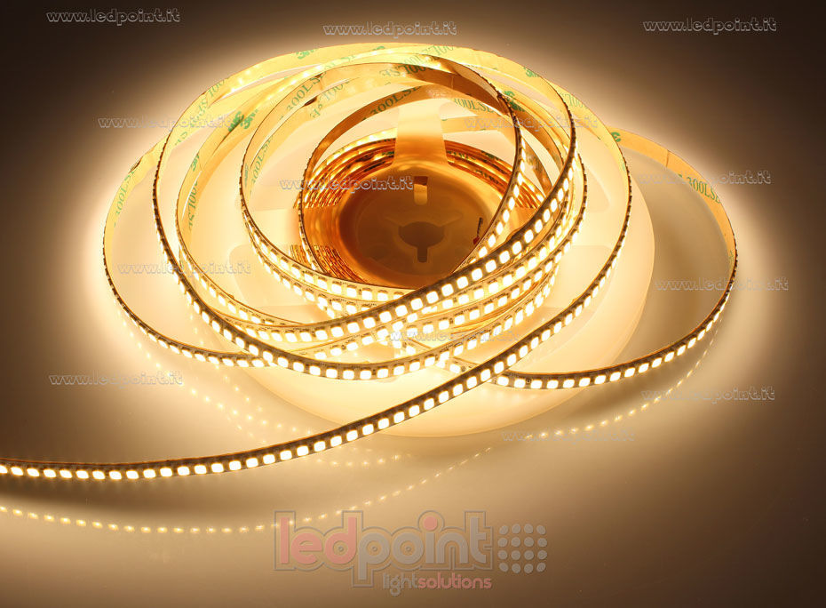 Ledpoint S.r.l. | Striscia led 5m bianco caldo 3000K 3step 2835 240led/m Honglitronic 24V 9,6W/m ...