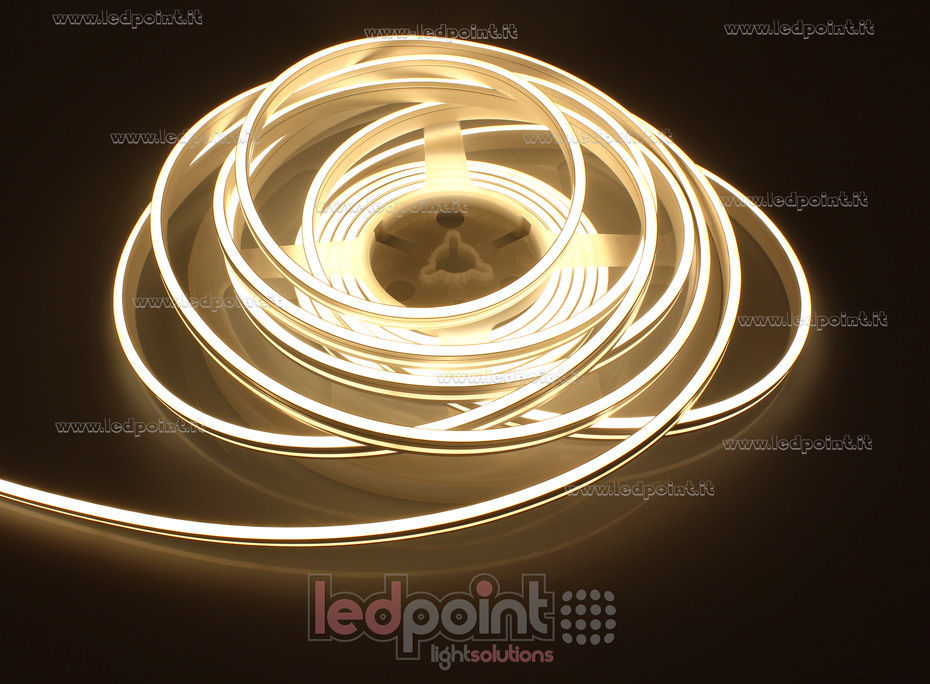 Ledpoint S.r.l. | Led Neon Flex 3mm warm white 3000K 2835 24V 9,6W ...