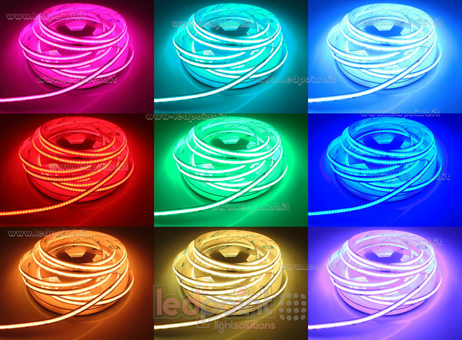 Ledpoint S.r.l. | Striscia led COB 5m RGB 840led/m 24V 16,6W/m