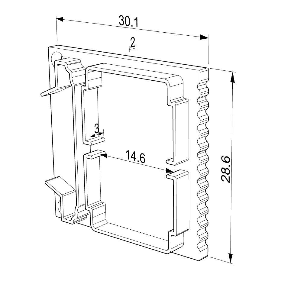 Ledpoint S.r.l. | Grey plastic end cap for profile WL03-01