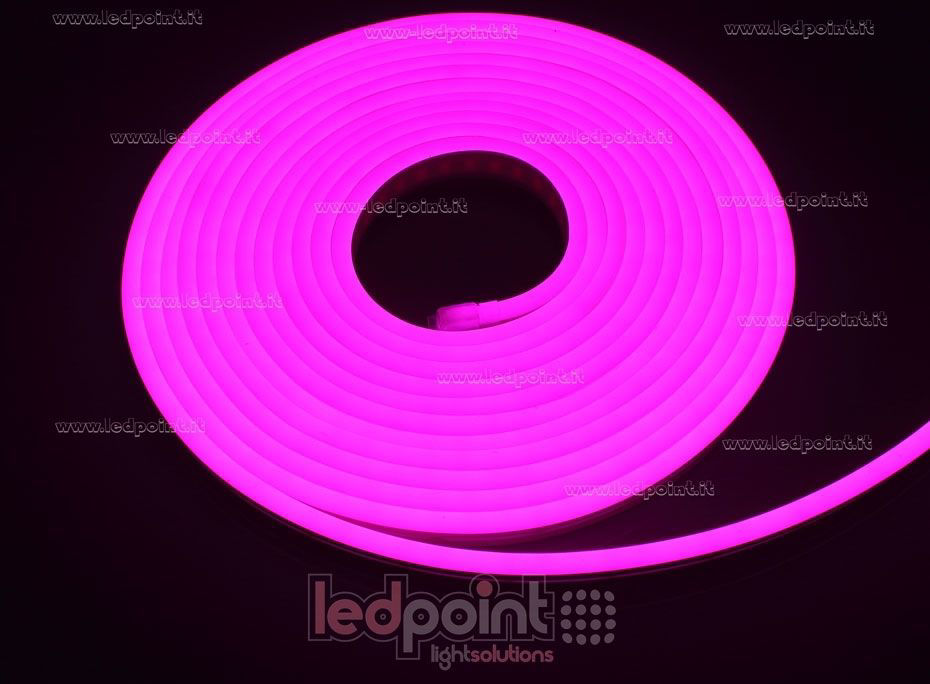 Ledpoint S.r.l. | Led Neon Flex 6mm pink 2835 24V 9,6W 120led/m IP65 5m