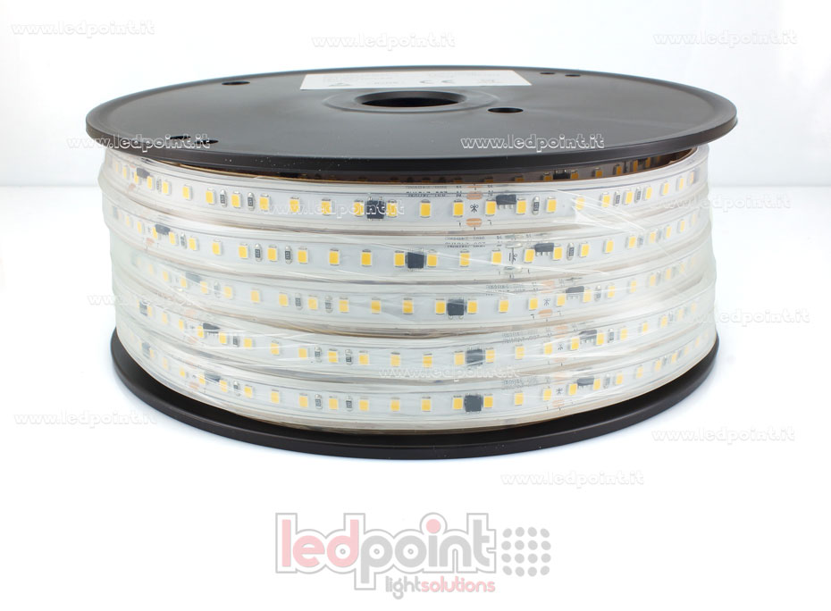 Ledpoint S.r.l. | LED strip 25m warm white led 3000K 2835 130led/m 230V ...