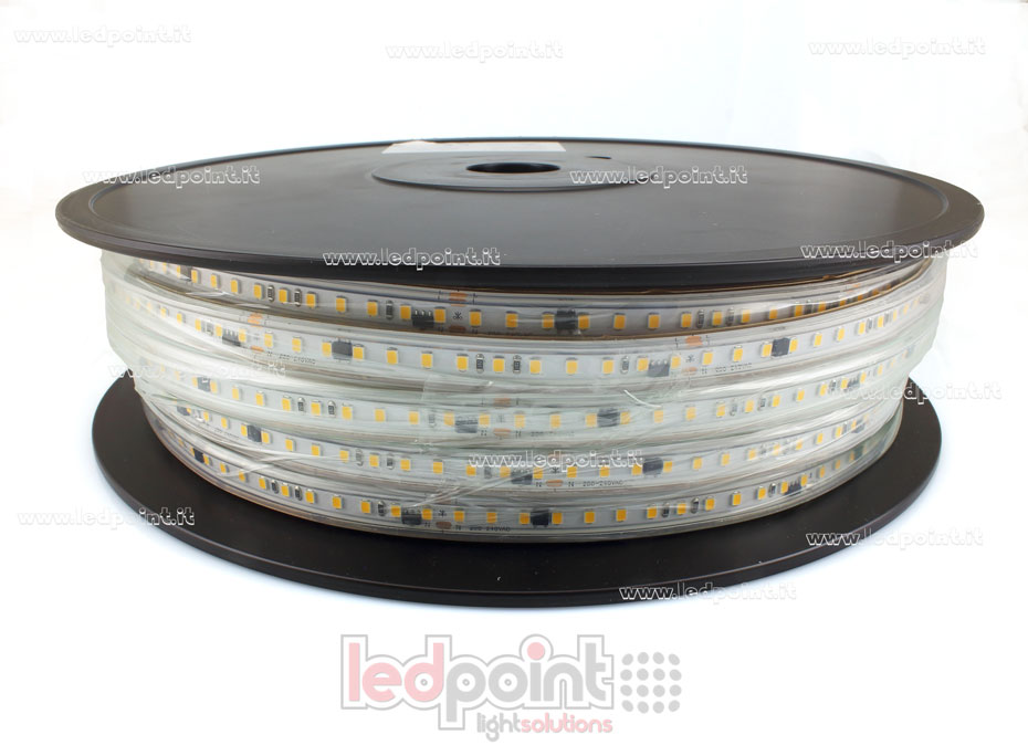 Ledpoint S.r.l. | LED strip 50m warm white led 3000K 2835 130led/m 230V ...