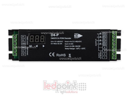 Ledpoint S.r.l. | DMX 512 & RDM decoder, 4-channels 8A each, voltage 12 ...
