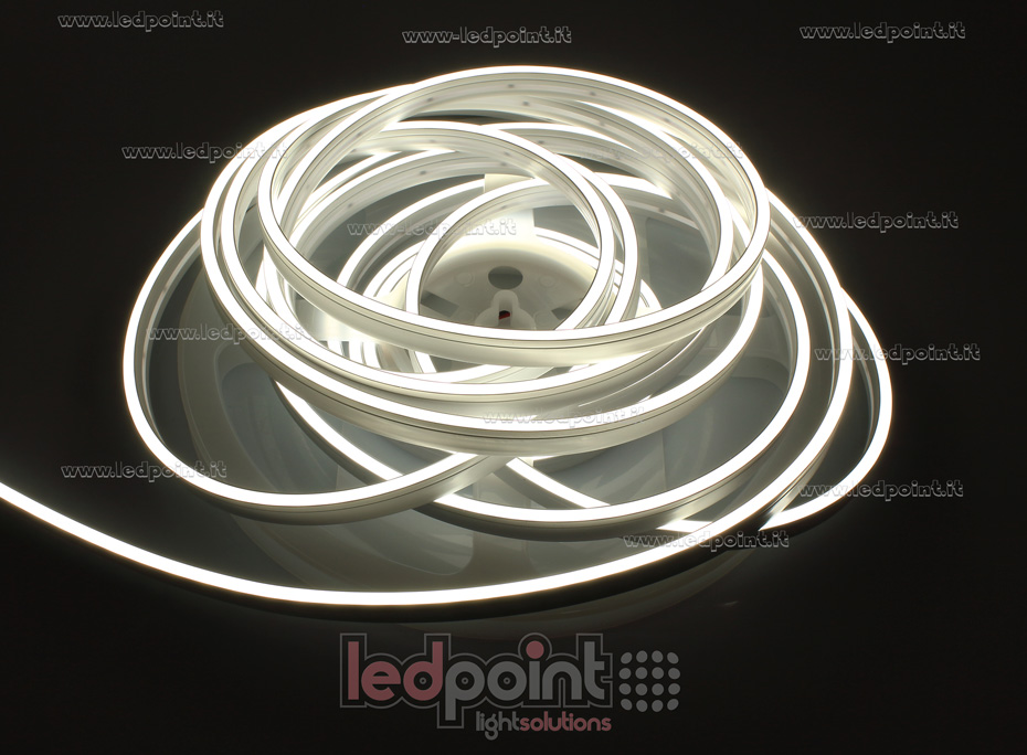 Ledpoint S.r.l. | Led Neon Flex 4x8mm bianco 4000K 2835 12V 9,6W 120led ...