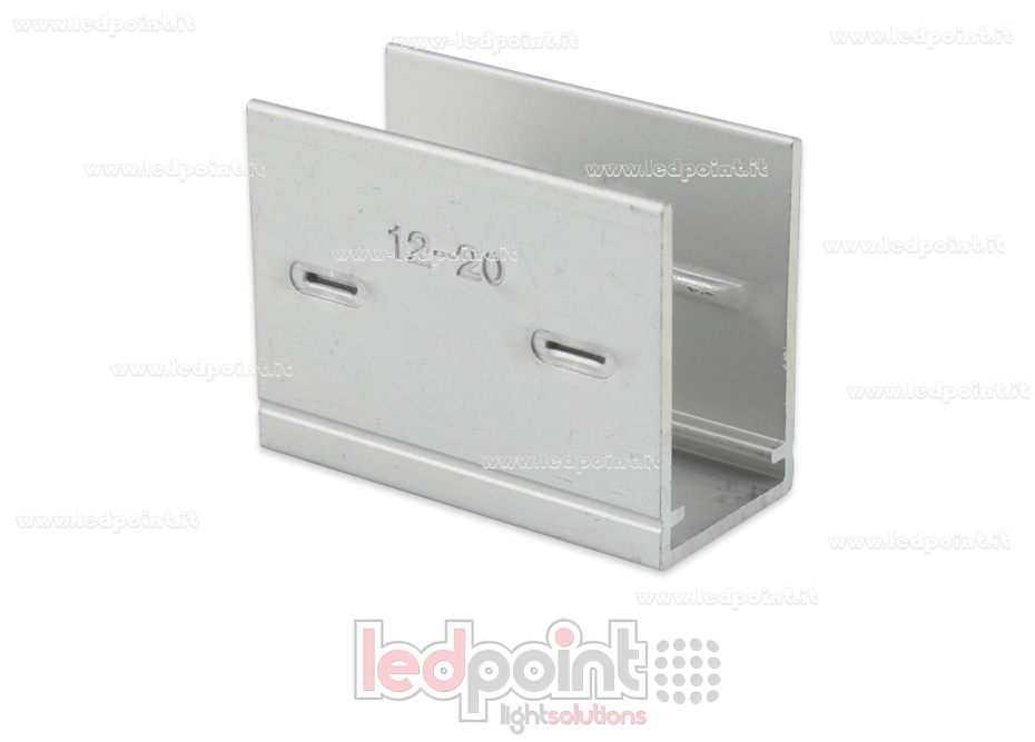 Ledpoint S.r.l. | Clip in alluminio per fissaggio, 3cm, per Led Neon ...