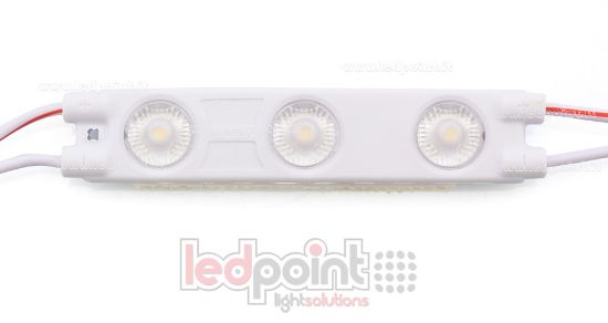 Ledpoint S.r.l. | Modulo 3 led 2835, 1,2W 12V, bianco caldo 3000K, IP65 ...