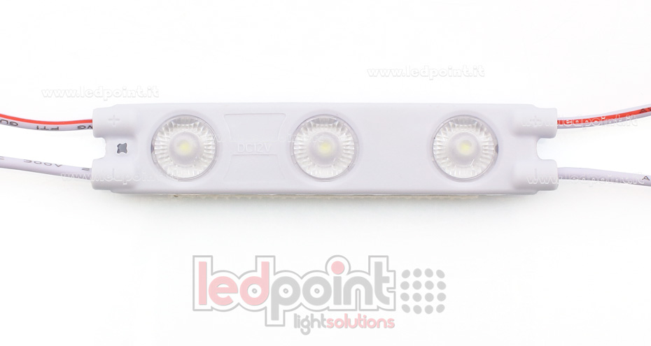 Ledpoint S.r.l. | Modulo 3 led 2835, 1,2W 12V, bianco freddo 6000-7000K ...