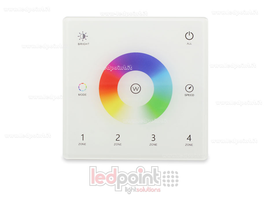 Ledpoint S.r.l. | White slim wall remote control, RGB/RGBW battery ...