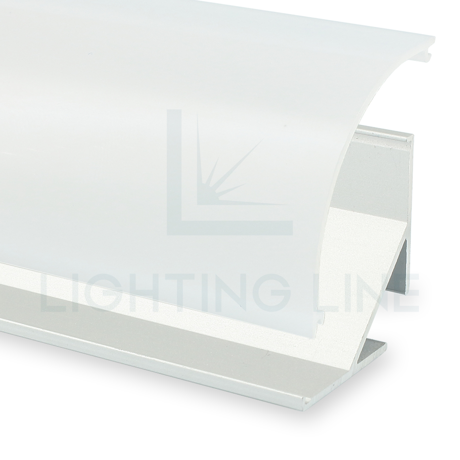 Ledpoint S.r.l. | 30mm high corner aluminium profile with rear groove