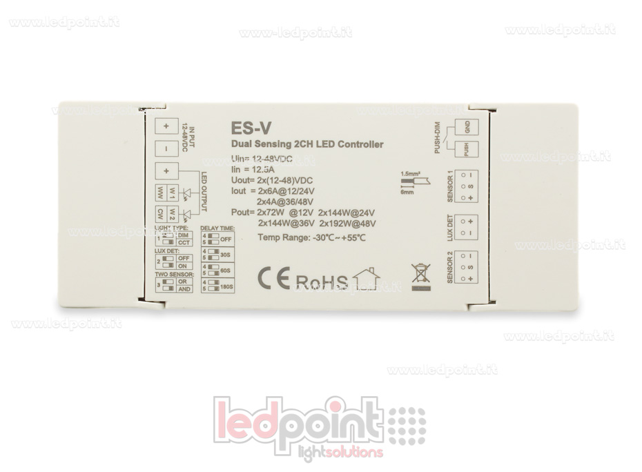 Ledpoint S.r.l. | Dimmer interface 2ch with dual sensor
