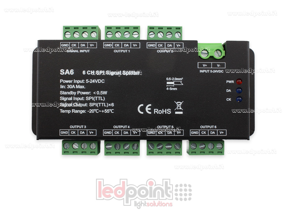 Ledpoint S.r.l. | 6-way SPI signal splitter