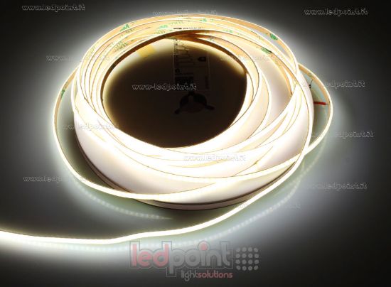 Ledpoint S.r.l. | COB LED strip 5m white 4000K CRI Ra>93 384leds/m 12V ...
