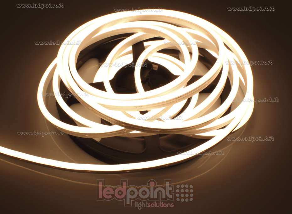Ledpoint S.r.l. | Led Neon Flex 4x8,8mm warm white 2700K 2835 24V 10W ...