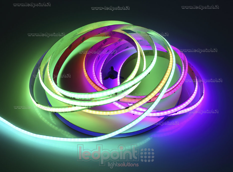 Ledpoint S.r.l. | Striscia led 5m Control RGB COB WS2811 chip 720led/m 24V 19W/m
