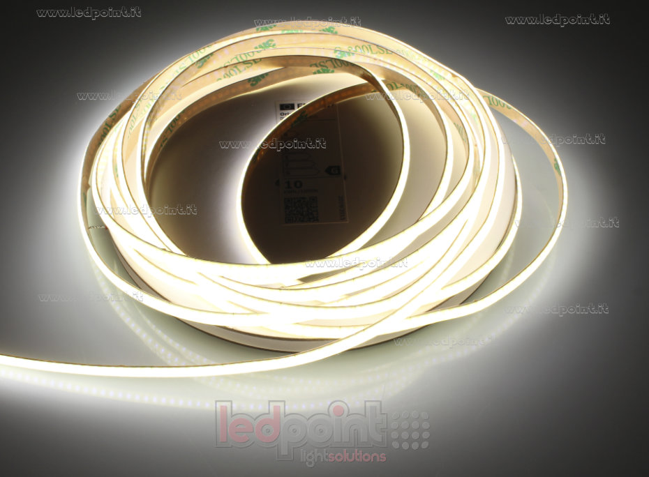 Ledpoint S.r.l. | Striscia led COB 50m bianco 4000K CRI Ra>93 400led/m ...