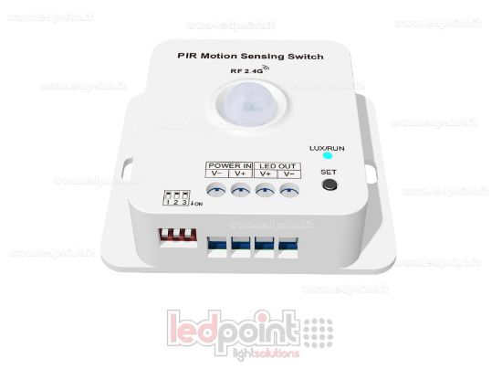 Ledpoint S.r.l. | PIR Motion Sensor Switch, 6A*12-24V/4A*36-48V, RF2.4GHz