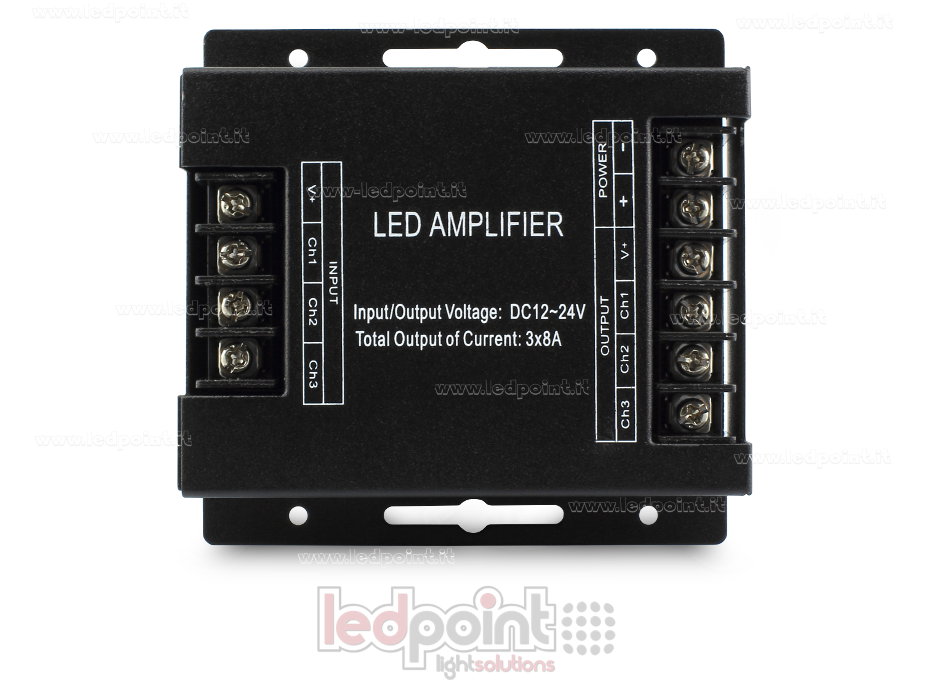 Ledpoint S.r.l. | RGB signal amplifier 12-24V 24A (3 channels with 8A)