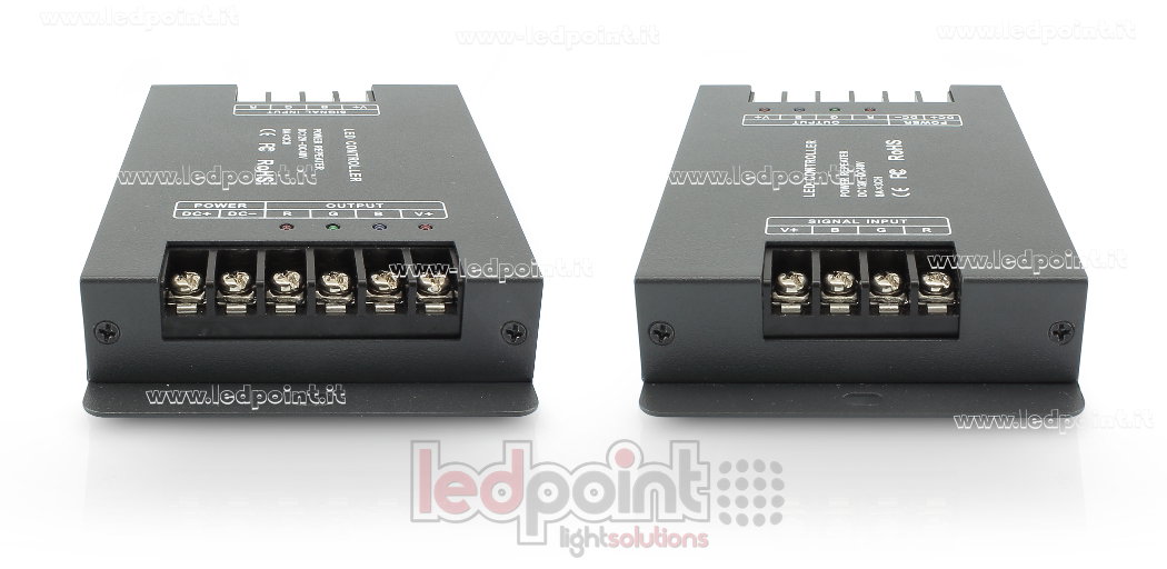 Ledpoint S.r.l. | Amplificatore RGB 24A (3 canali da 8A) 12-48V