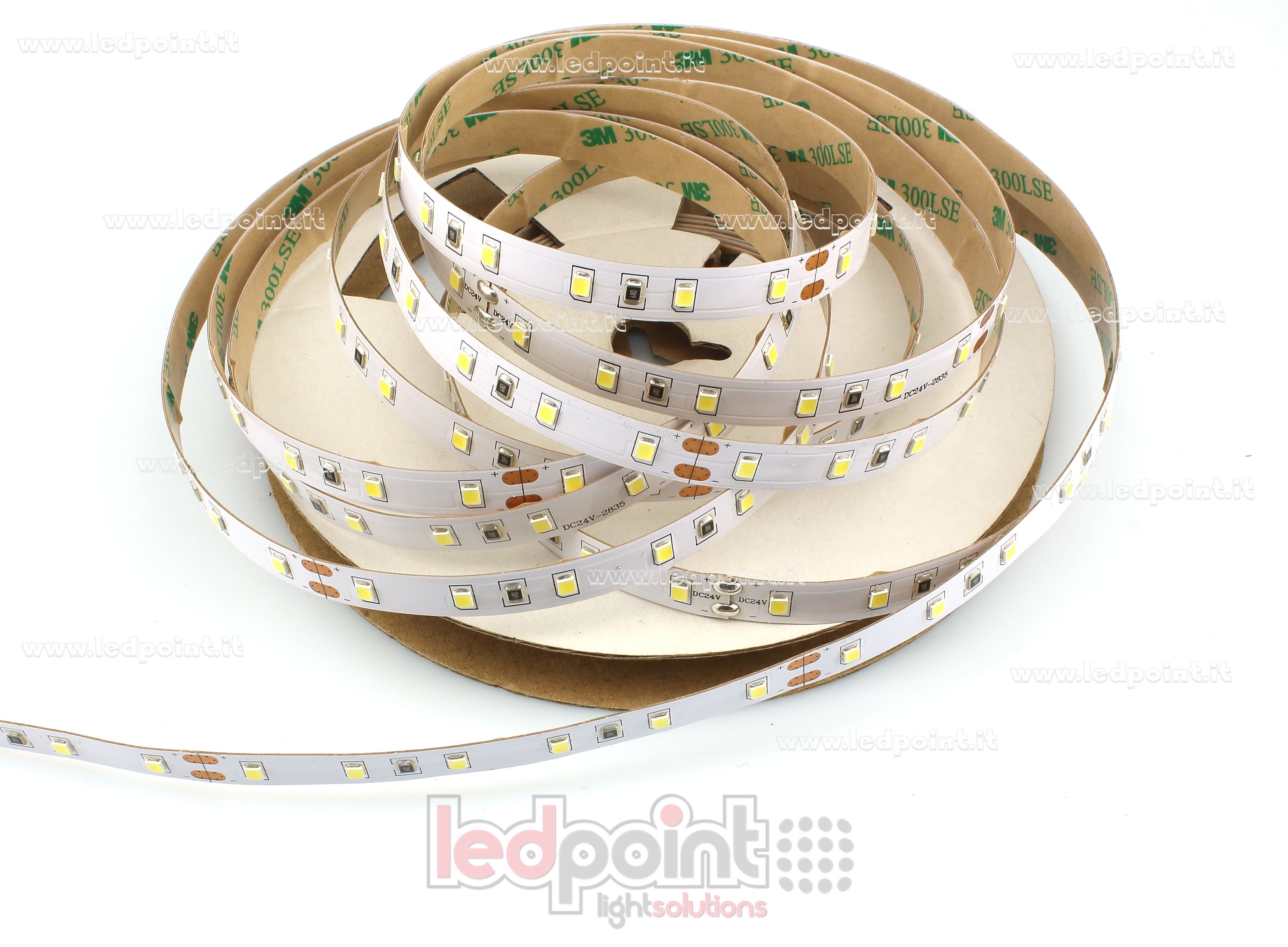 Ledpoint S.r.l. | LED strip cool white 5m 6000-6500K 2835 60led/m IP65 Parylene Honglitronic 24V ...
