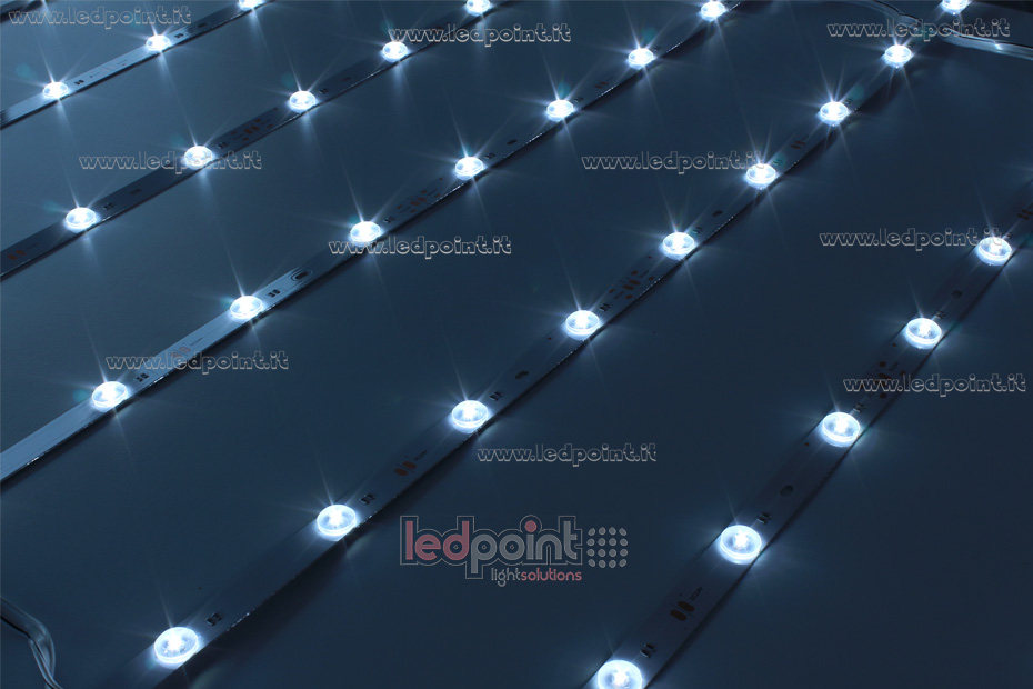 Ledpoint S.r.l. | Barra led da retroilluminazione 950mm 6000-7000K 12led 2835 24V 12W con lente 175°