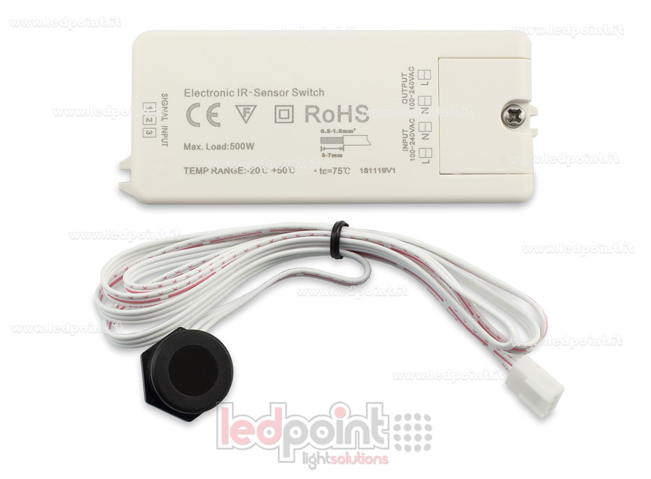 Ledpoint S.r.l. | Infrared proximity sensor for doors, 100-240V 5A 500W