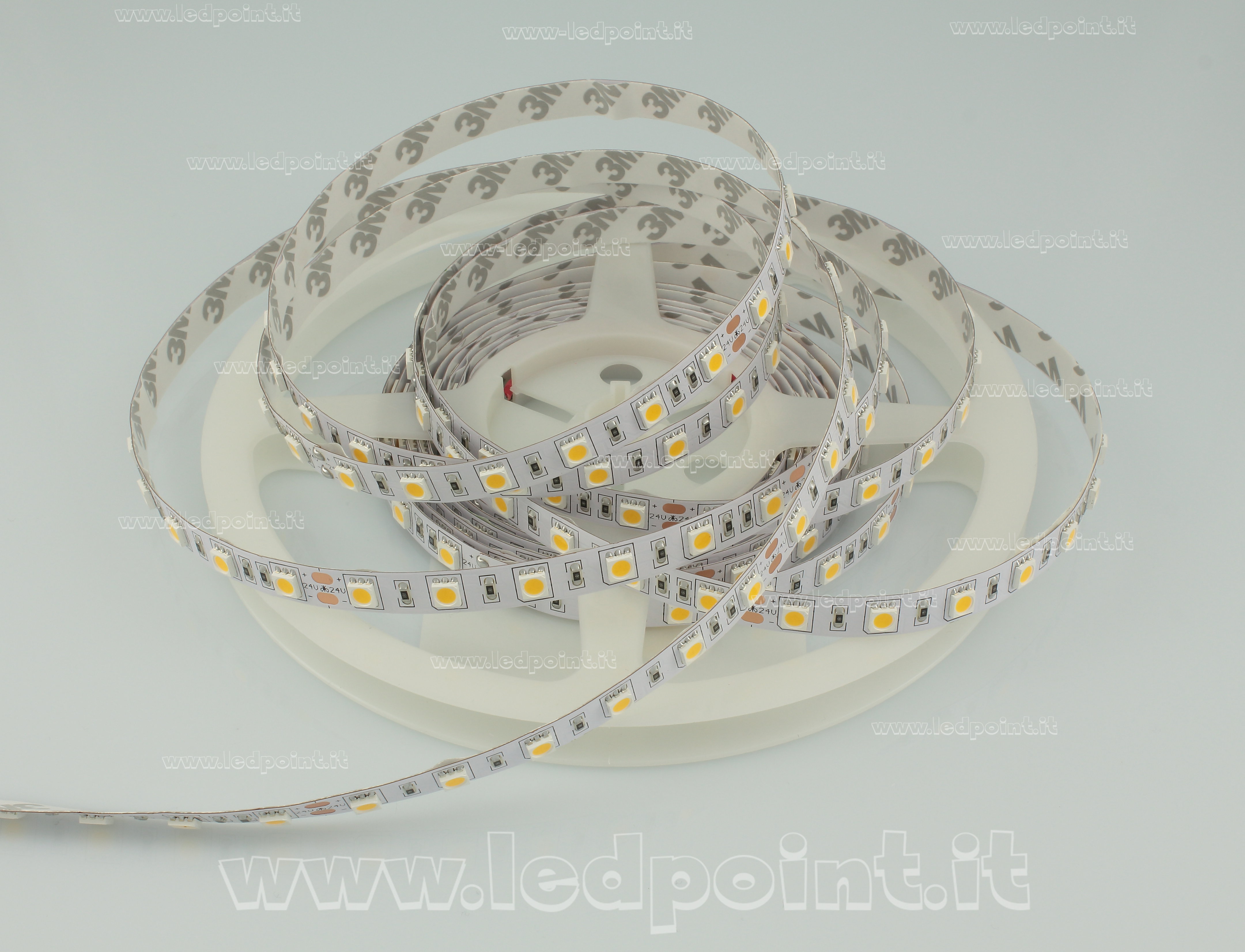 Ledpoint S.r.l. | Striscia led 5m bianco caldo 2600-2800K 5050 60led/m Honglitronic 24V