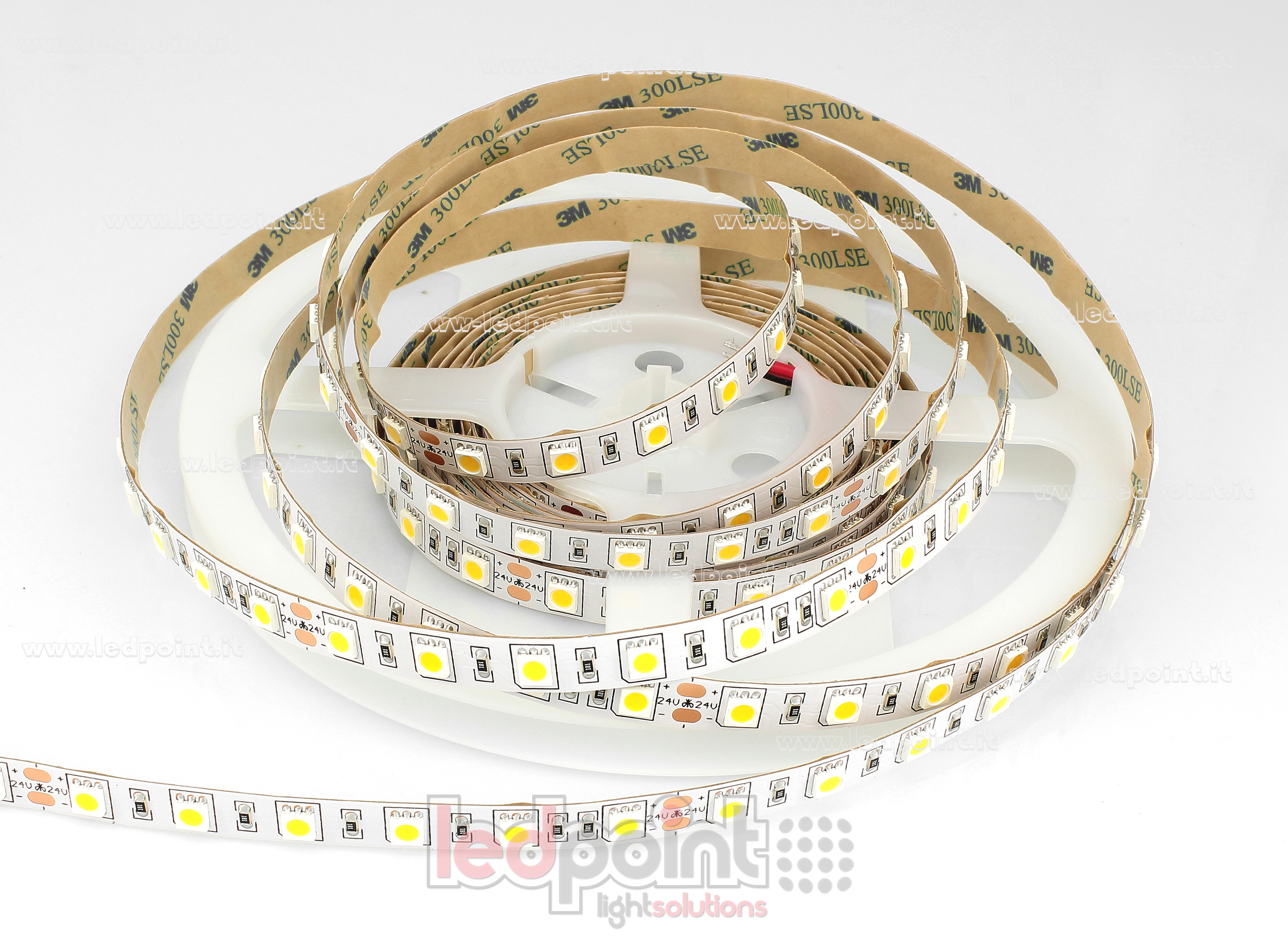 Ledpoint S.r.l. | Striscia led 5m bianco caldo 3000-3100K 5050 60led/m Honglitronic 24V