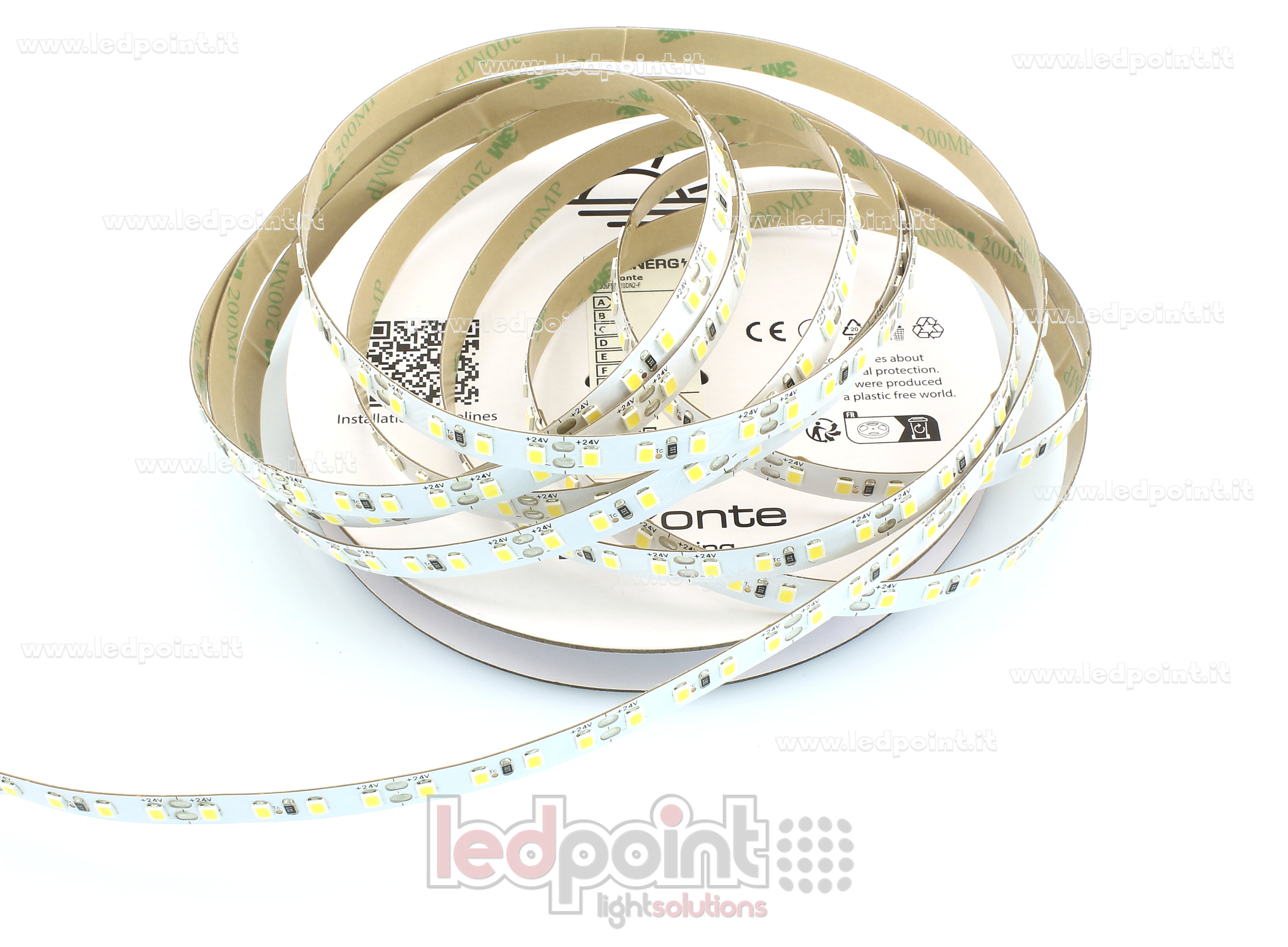 Ledpoint S.r.l. | LED strip 5m warm white 3000K 3step CRI Ra>93 120leds/m 2835 24V 11W/m