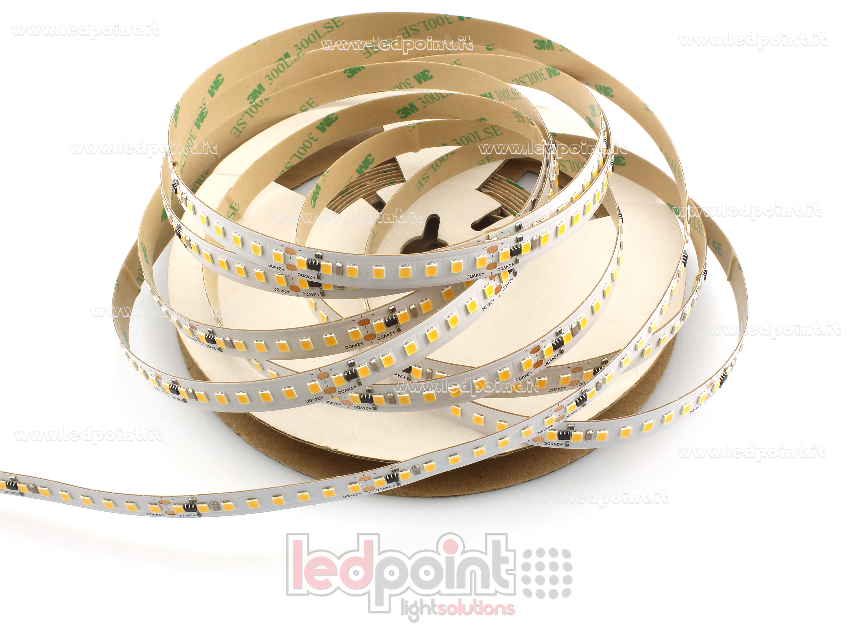 Ledpoint S.r.l. | LED strip 5m warm white 3000K 3step 2835 Honglitronic 160 led/m 24V 24W/m ...