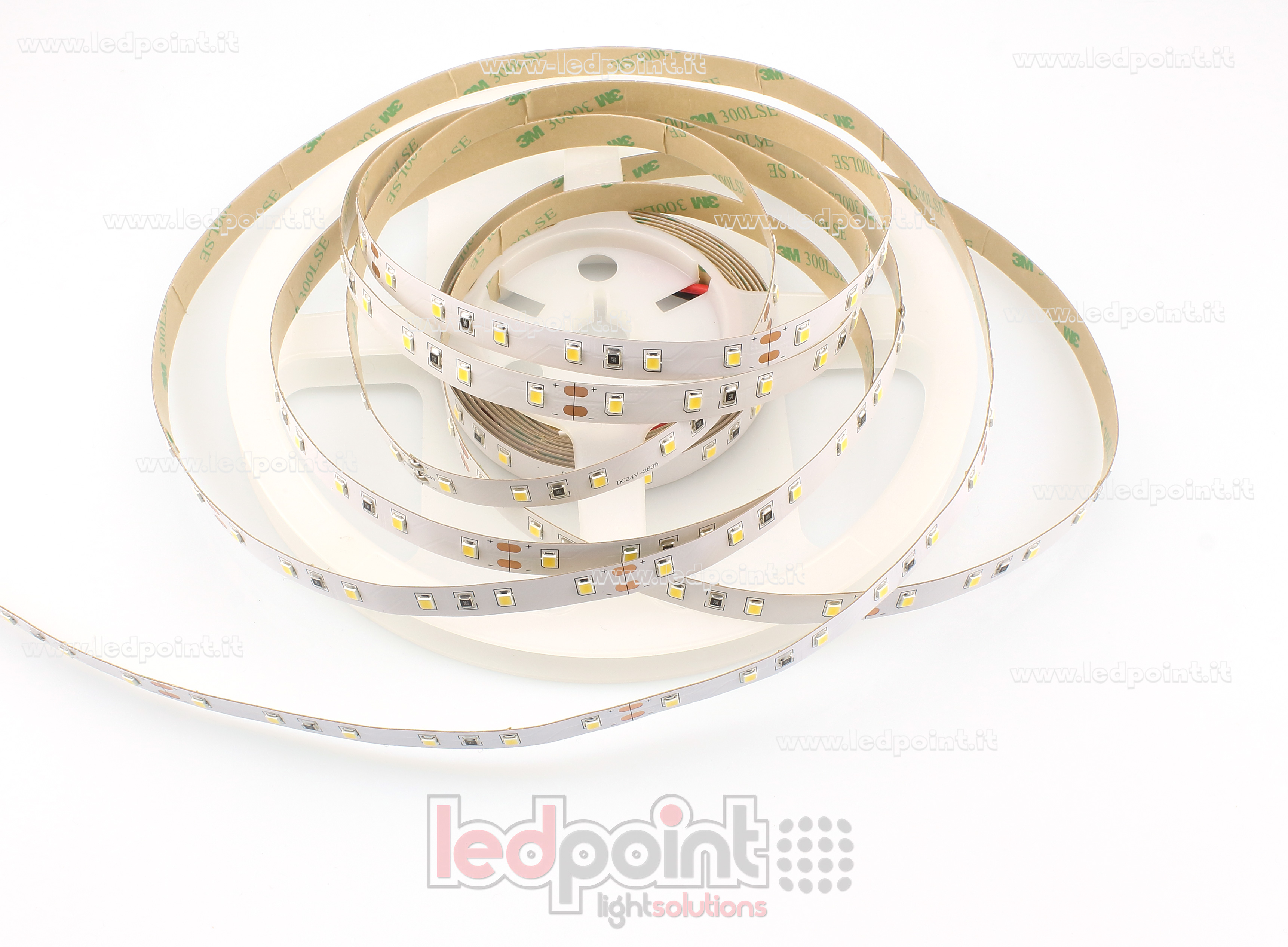 Ledpoint S.r.l. | Striscia led 5m bianco 3800-4000K 2835 60led/m Honglitronic 24V 14,4W/m