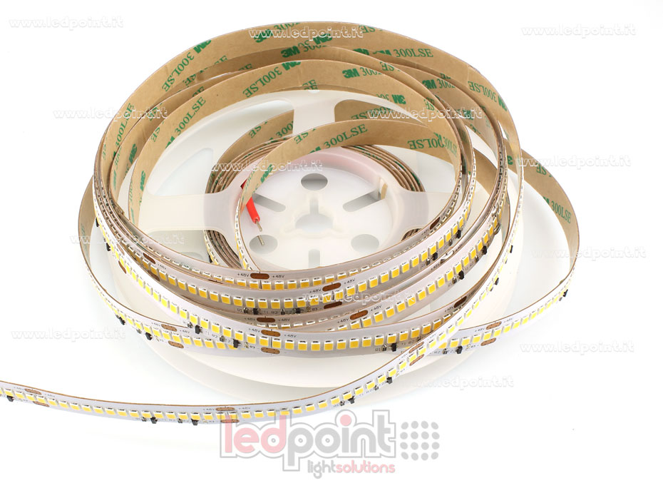 Ledpoint S.r.l. | LED strip 5m white 4000K 3step 2835 256leds/m Honglitronic 48V 22W/m current ...