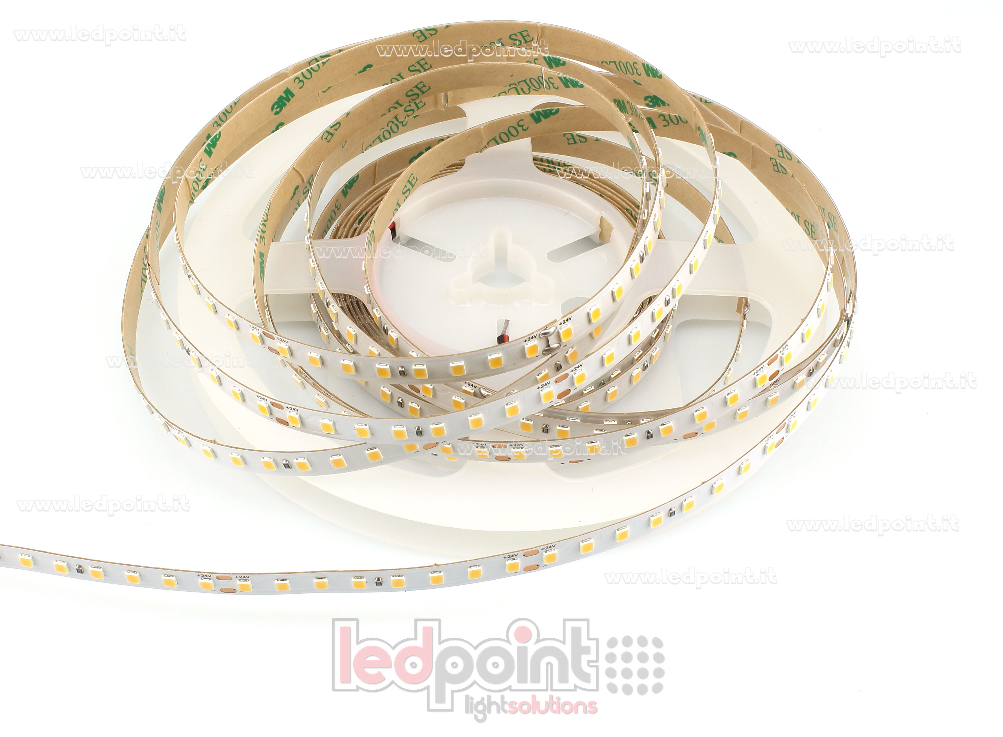 Ledpoint S.r.l. | Striscia led 5m bianco 4000K 3step 2835 CRI>95 (Ra>97) 128led/m 24V 13W/m