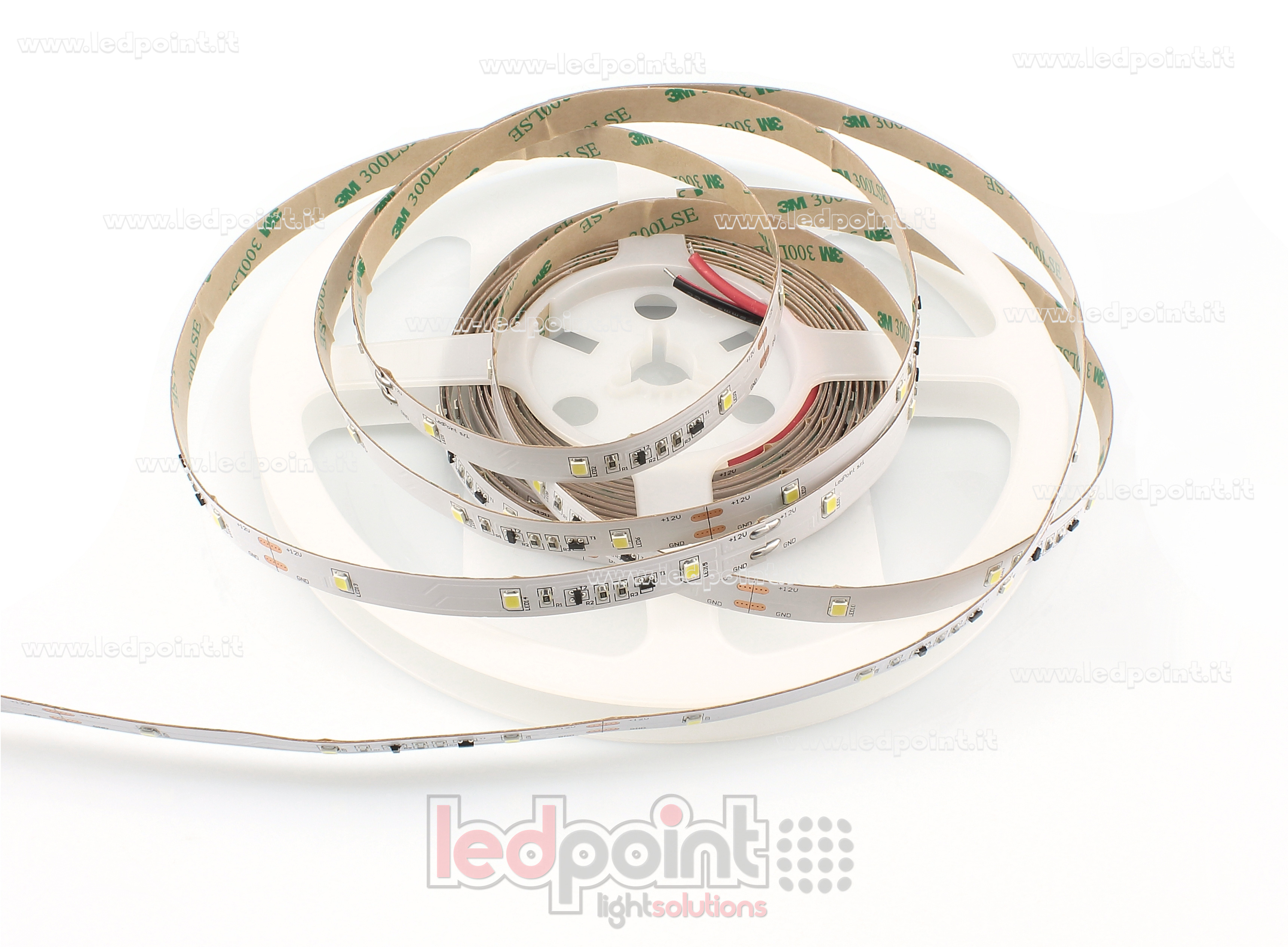 Ledpoint S.r.l. | LED strip 5m cool white 6000-6500K 30leds/m Honglitronic 2835 12V 7,2W/m ...