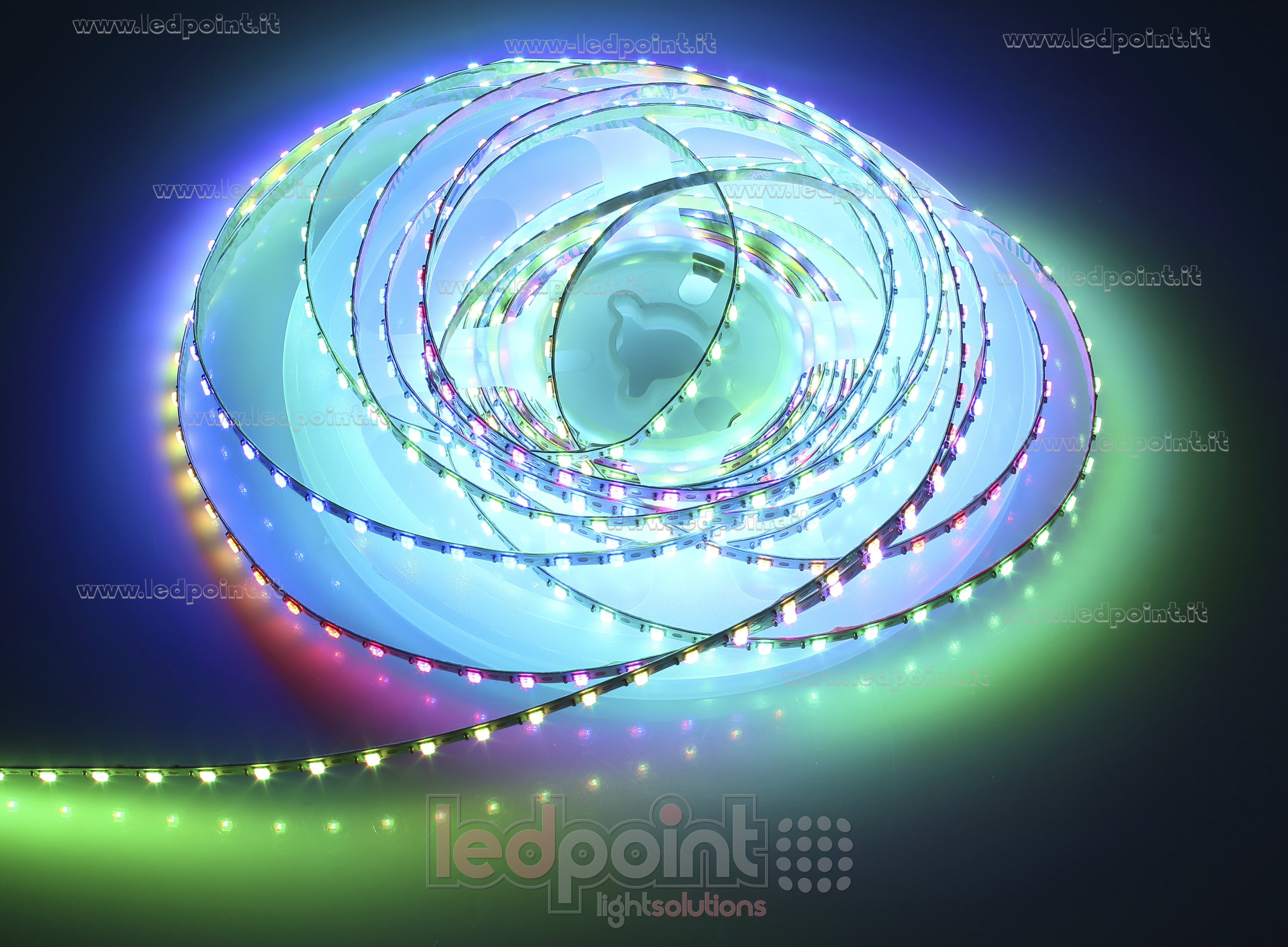 Ledpoint S.r.l. | 5m RGB Control LED Strip 0807 Chip WS2812 133LEDs/m 12V 5.5W/m 2,6mm PCB