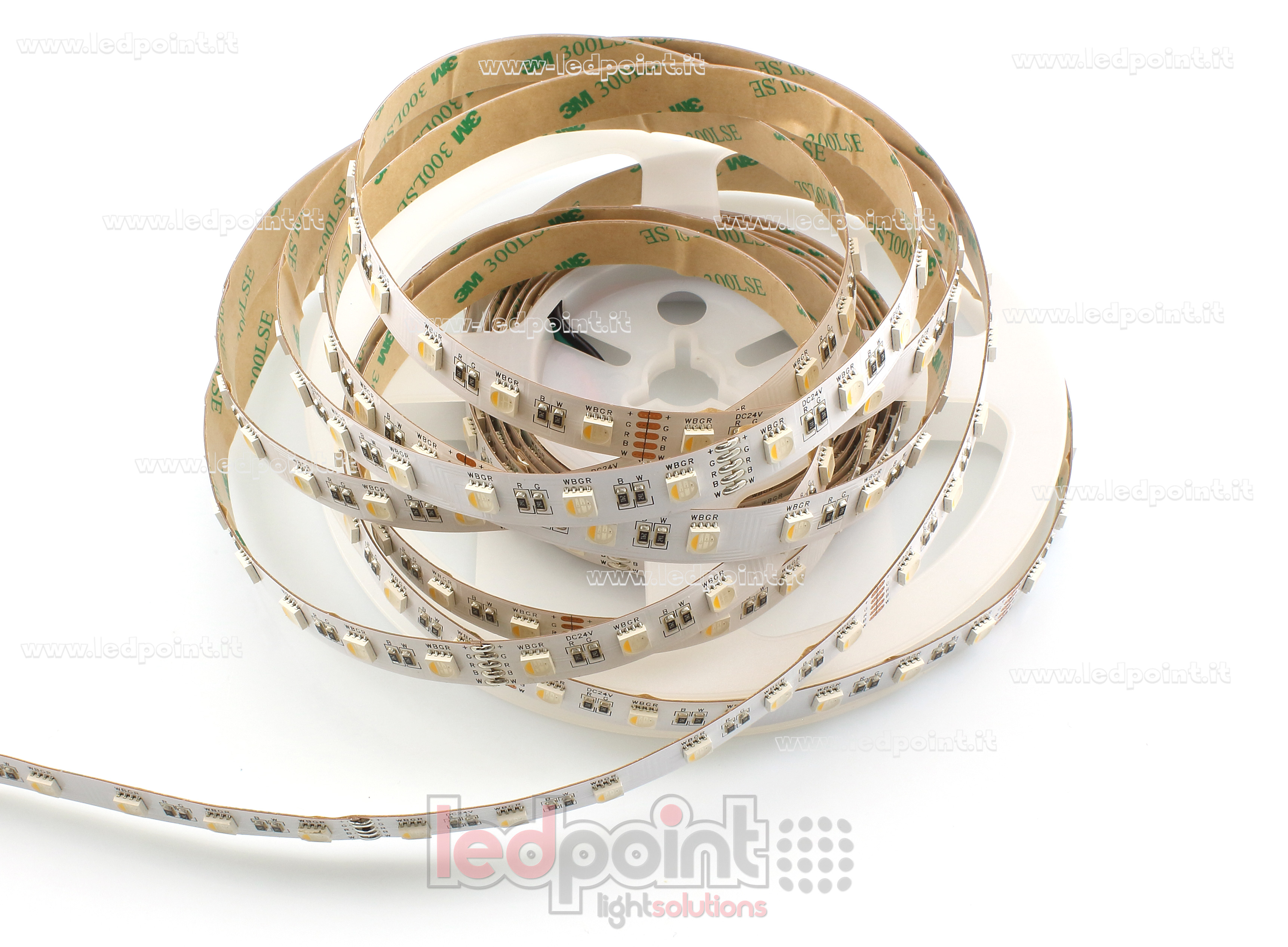 Ledpoint S.r.l. | Led strip 5m 5050 4in1 RGB + warm white 3000K 60led/m 24V 14,4W/m