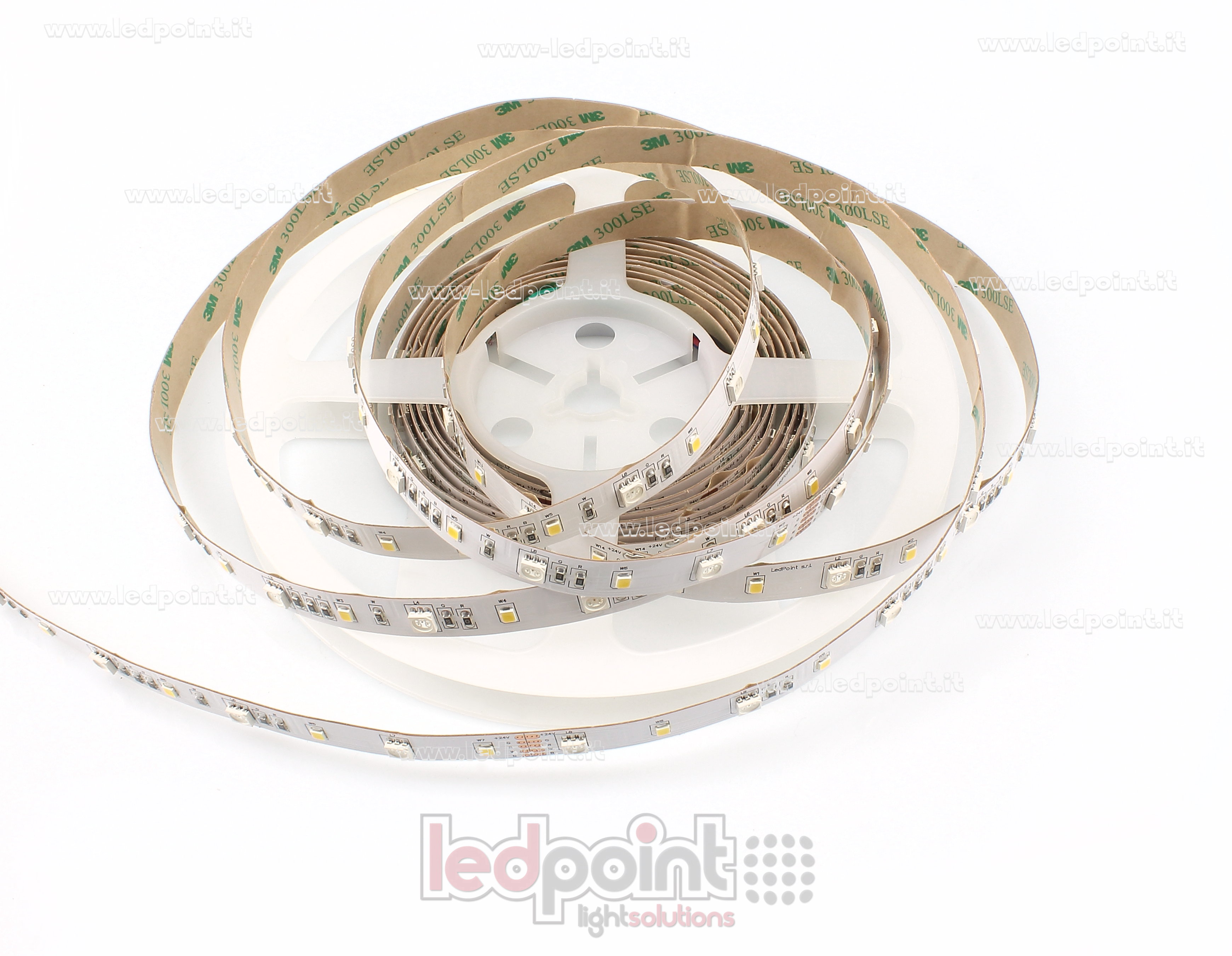 Ledpoint S.r.l. | Striscia led 5m RGB 5050 + bianco 4000K 2835 56led/m Honglitronic 24V 11,5W/m
