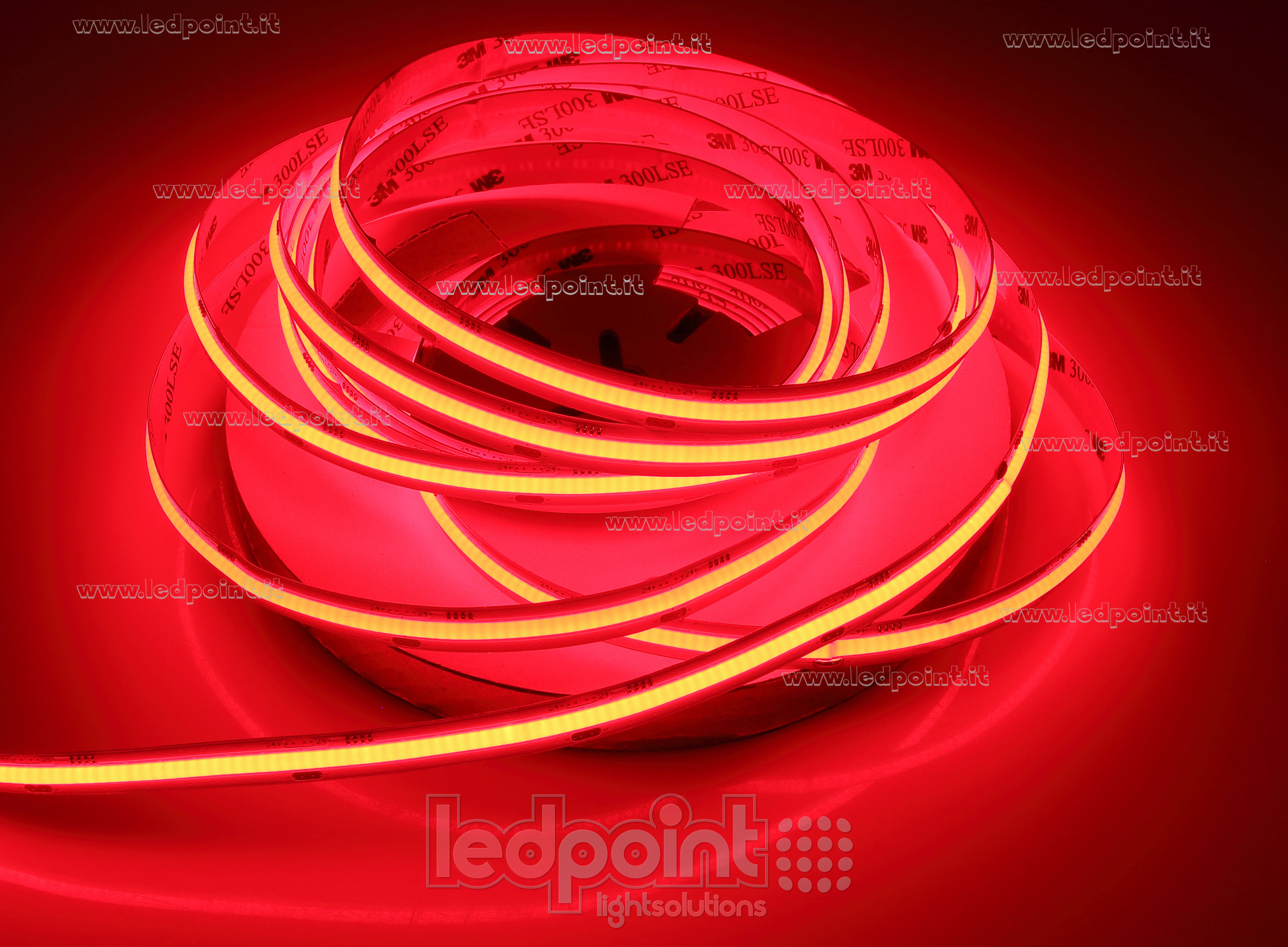 Ledpoint S.r.l. | COB LED strip red 5m 528led/m 24V 14,4W/m