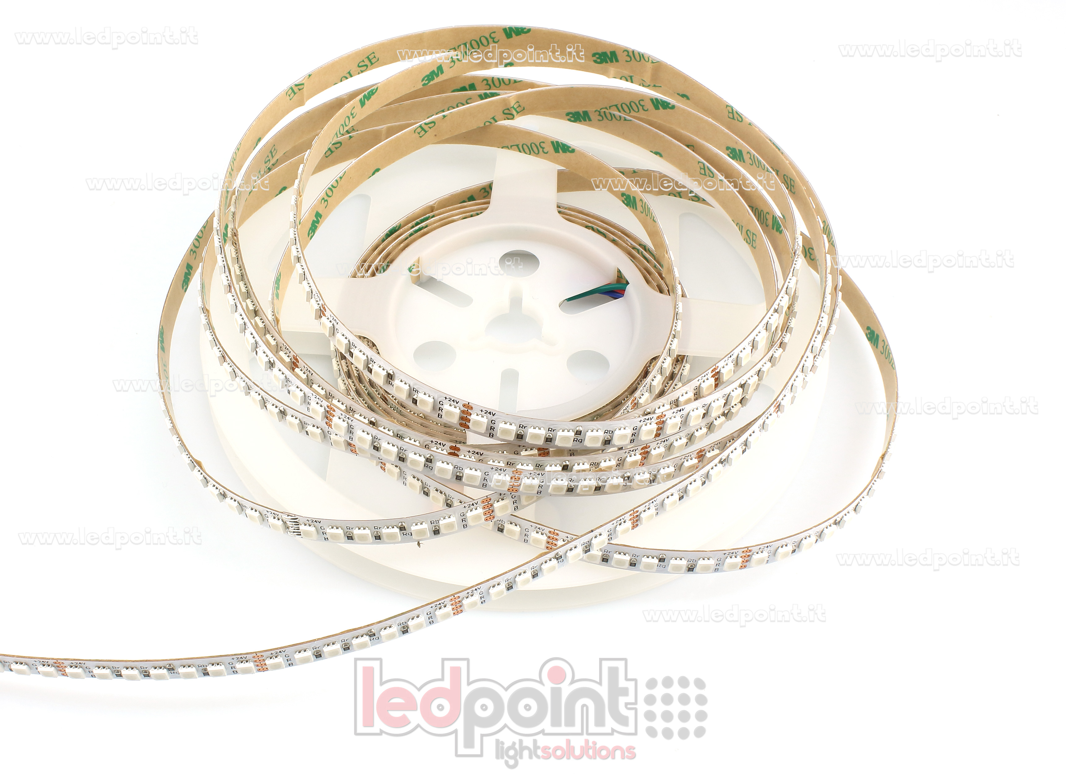 Ledpoint S.r.l. | Striscia led 5m RGB 3838 168led/m 24V 16W/m PCB 8mm