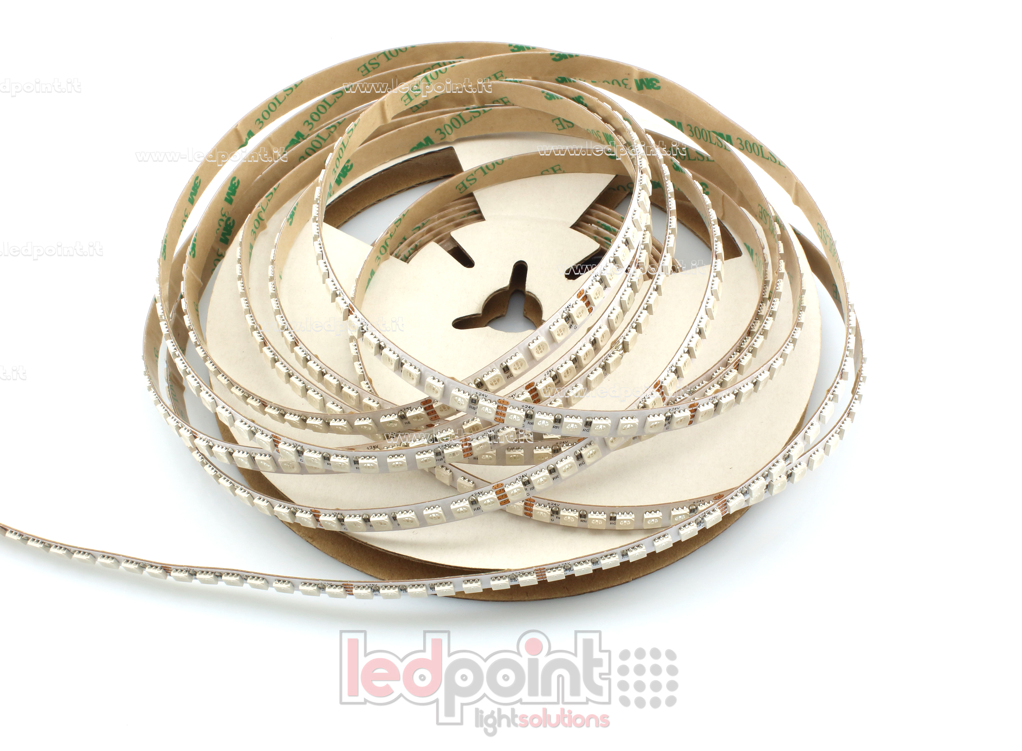 Ledpoint S.r.l. | Striscia led 5m RGB 4040 168led/m 24V 16W/m PCB 8mm