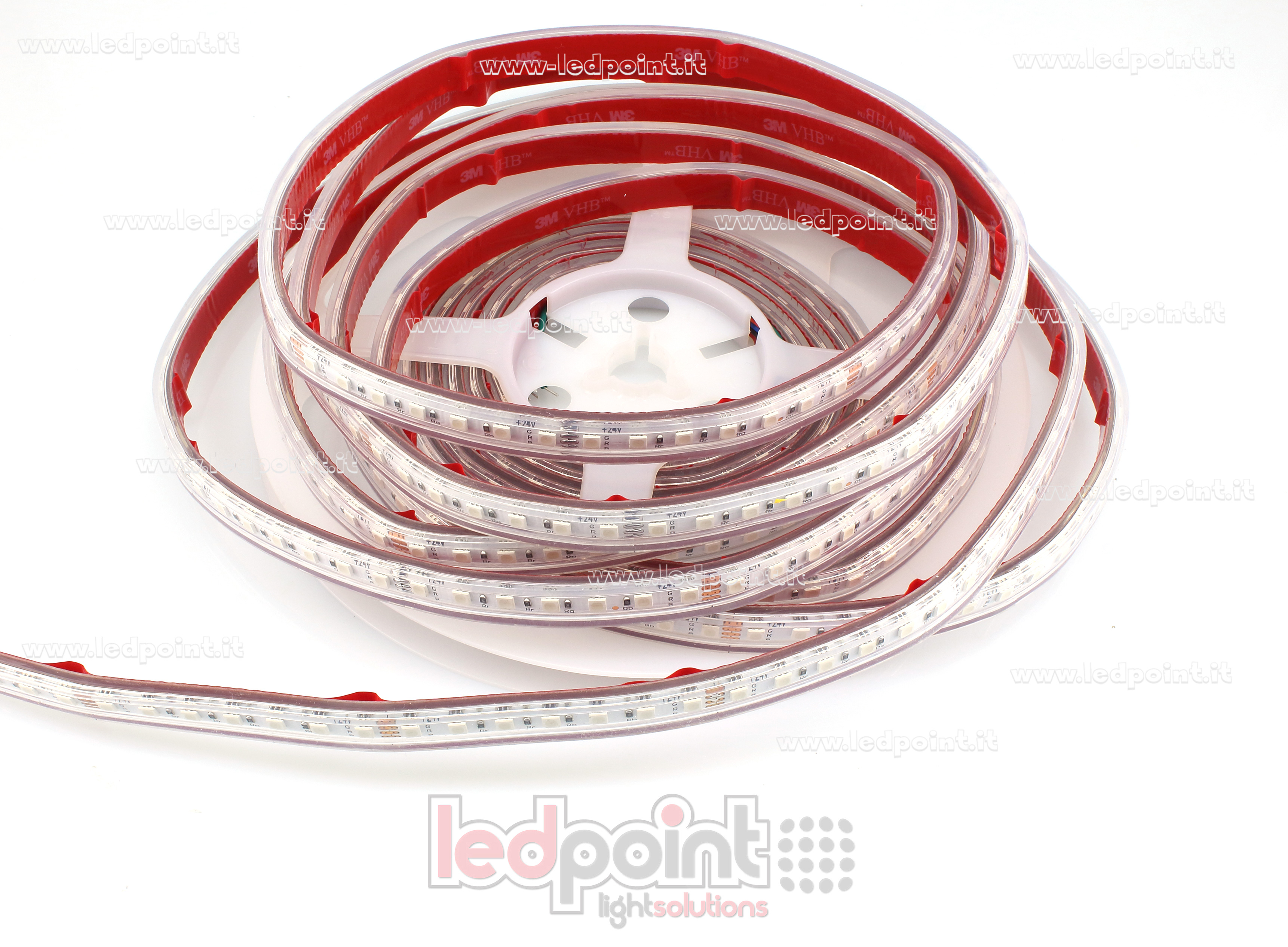 Ledpoint S.r.l. | RGB LED strip 5m 3838 112led/m 24V 16W/m PCB 8mm ...